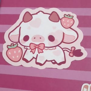 Kawaii Pumpkin Cow Matte Vinyl Sticker Stickers Fall Autumn - Etsy