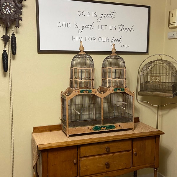 Dining Room Wall Decor | God is Great and God is Good Sign | Sign for ...