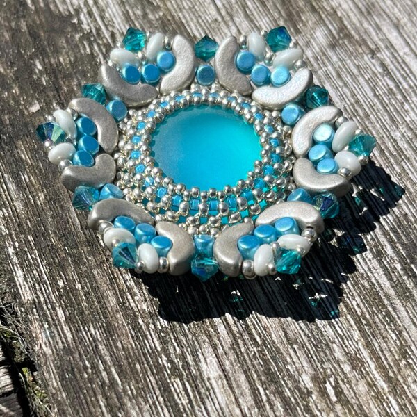 TUTORIAL Peyote Triangle Two-sides - Beading Tutorial, Beading Pattern, Peyote Stitch, Triangle ...