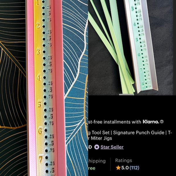 8.5" Bookbinding Tool Set | Signature Punch Guide | T-spacers | Corner ...