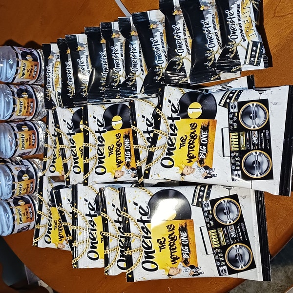 Notorious One Birthday Water Labels, Printable Templates, Hip Hop ...