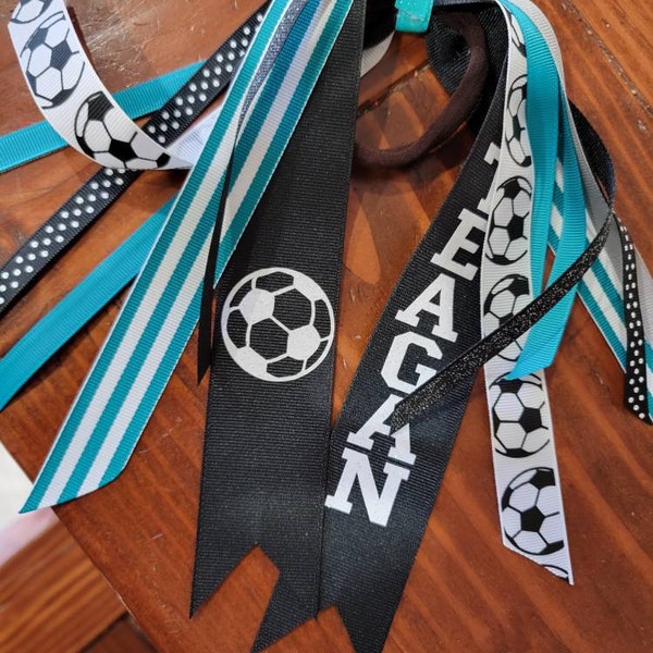 Custom Soccer Ribbon With 1 Glitter Name and 1 Number - Etsy