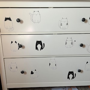 Cat Wall Decals /modern Nursery and Kids Room Décor/girl Room/cat Wall ...