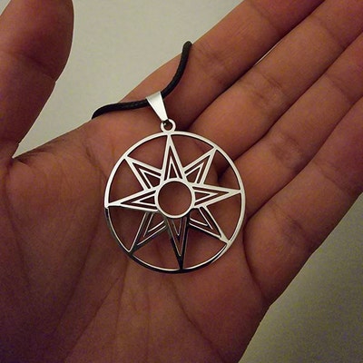 Atomic Whirl Necklace, Bohr Atom Nuclear Atheist Symbol Charm Pendant ...
