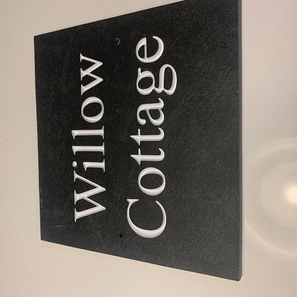 Quality Deep Engraved Slate House Sign With Your Name or Number or Both ...