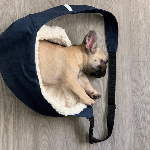 Luxury Small Pet Sling With Plush Faux Fur, Bunny Sling, Pet Travel ...