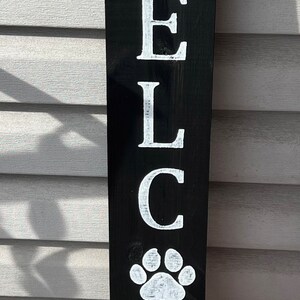 WELCOME SIGN With Pet's Paw, WELCOME Sign, Front Door Sign, Pet Sign ...