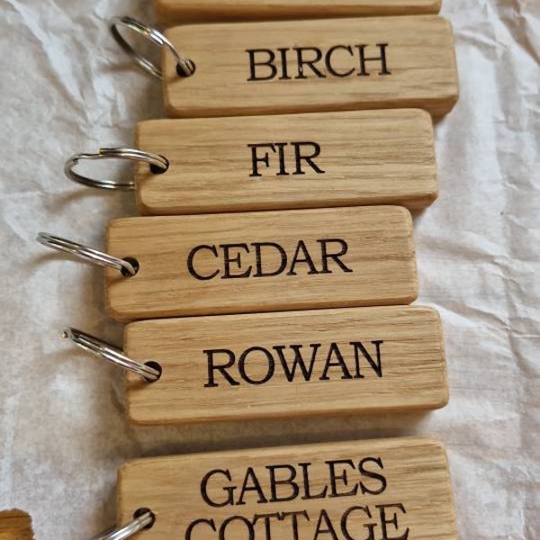 Small Oak Key Ring - Etsy