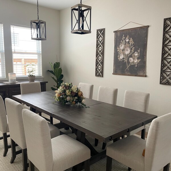 Fall Rectangle Thanksgiving Velvet Pumpkin Floral Table Top Centerpiece ...