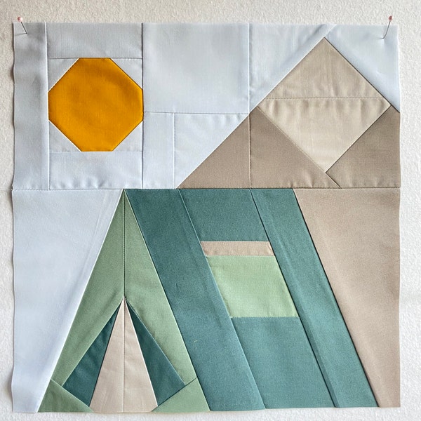 PDF Fall Camping Foundation Paper Piecing Quilt Pattern - Tent Quilt ...