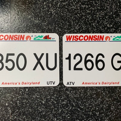 Wisconsin ATV / UTV State Engraved License Plates Ships Today 2024 ...