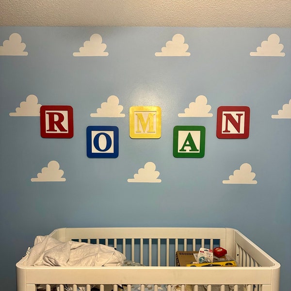 Toy Story Style Wooden Alphabet Blocks. Name Blocks. Personalised ...