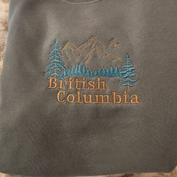 Embroidered Banff National Park Vintage Wash Crewneck | Customized ...