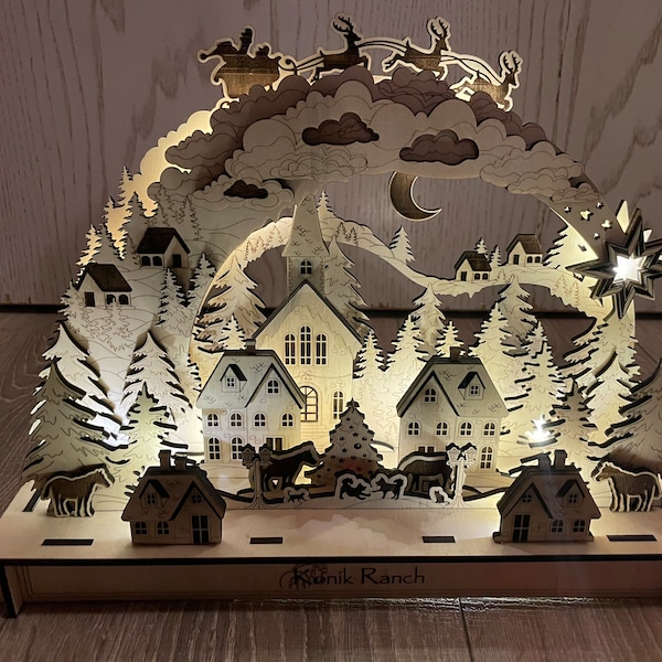 Christmas Arch - Laser Cutting File With Assembly Instruction in Vector ...