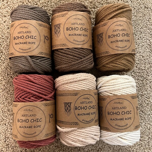 Premium 4mm Macrame Cotton Rope for Boho Chic Creations - 250g - 45m - Etsy