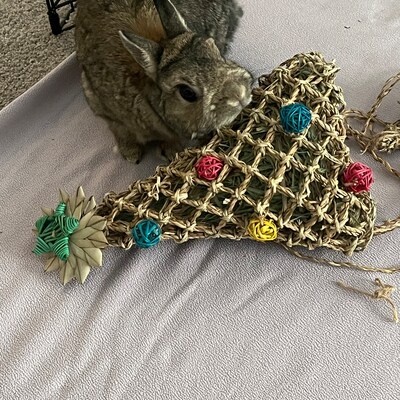 Rabbit Toys Hanging Easter Basket Toy Set Forage Toy Set - Etsy