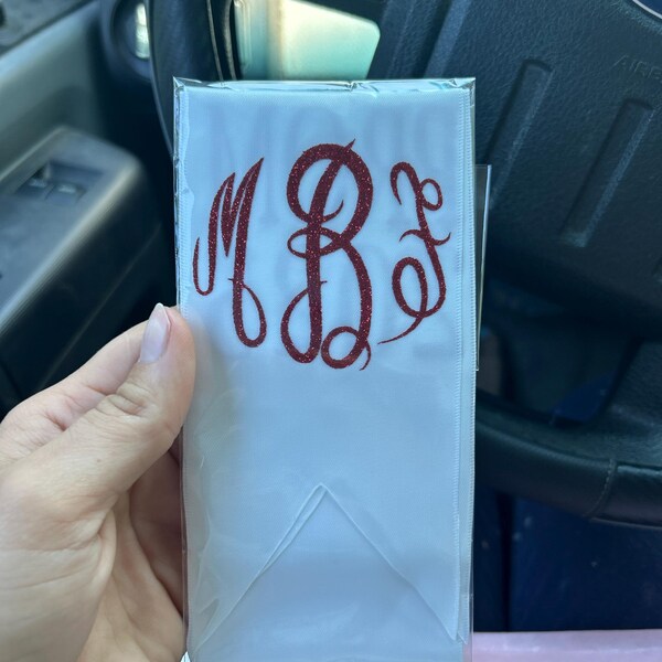 Personalized Monogram HOCO or Prom Bouquet Ribbon, HOCO Flower Bow, Bow ...