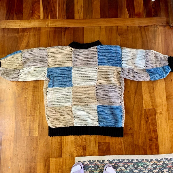 PATTERN Patchwork Sweater Crochet - Etsy