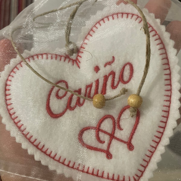Personalized Love Message Embroidered Heart, Add Your Own Text Heart ...