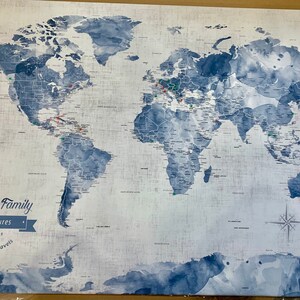 Our Adventures World Map Map for Couple Who Love Traveling. | Etsy
