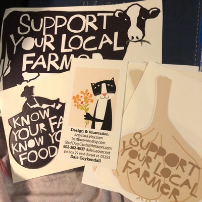 Support Your Local Farmer Bumper Sticker Garlic Die Cut Decal - Etsy