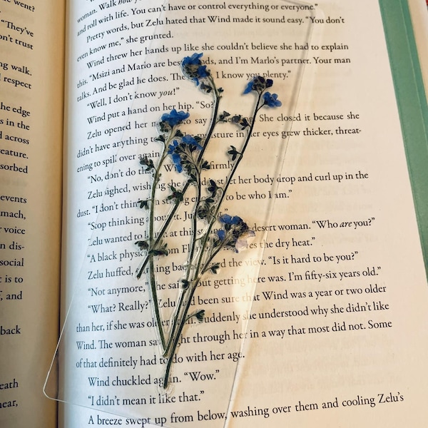 Forget-me-not Bookmark | Real Dried Flowers | Gift for Reader ...