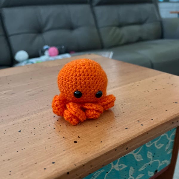 No-sew-octo Crochet Pattern Amigurumi Mini Octopus Pocket Octo - Etsy