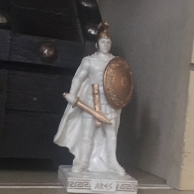 Vintage Ares Mini Statue Small Hand-painted Ancient Greek God Ares Mini ...