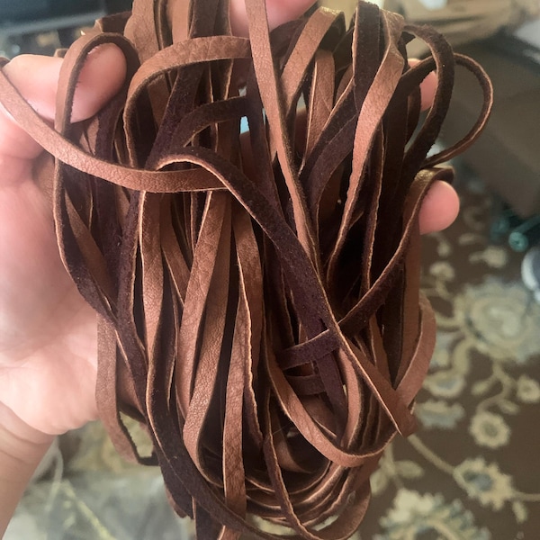 Hand Cut Deer Buckskin Lace - 1/8 Inch Wide - Choice of Leather Color ...