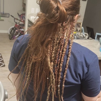 Gray Viking Synthetic Dreads Extensions Boho Ombre Double - Etsy