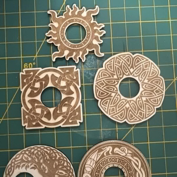 Tree of Life Shelf SVG Moon Pendulum Shelf SVG Wall Crystal Shelf Laser ...