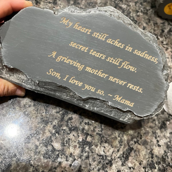 Personalized Garden Stones Engraved With Any Message, Engraved Welcome ...