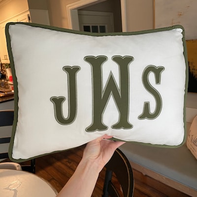 Personalized Applique Monogram Pillow INSERT INCLUDED, Nursery Pillow ...