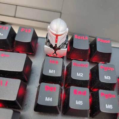 The Mandalorian Backlit LED Keycaps Handmade Resin Custom Artisan - Etsy
