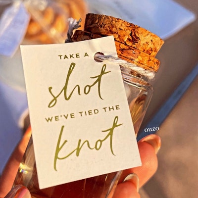 60 Gold Shot Jar Favours, Mini Shot Jars, Wedding Shot Glasses, Wedding ...