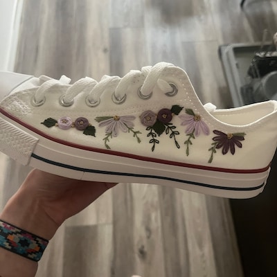 Custom Converse Chuck Taylor All Star LOW Shoes Embroidered by Hand to ...