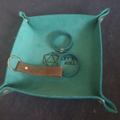Scroll of Rolling, DND Dice Rolling Tray, Leather Rolling Mat With ...
