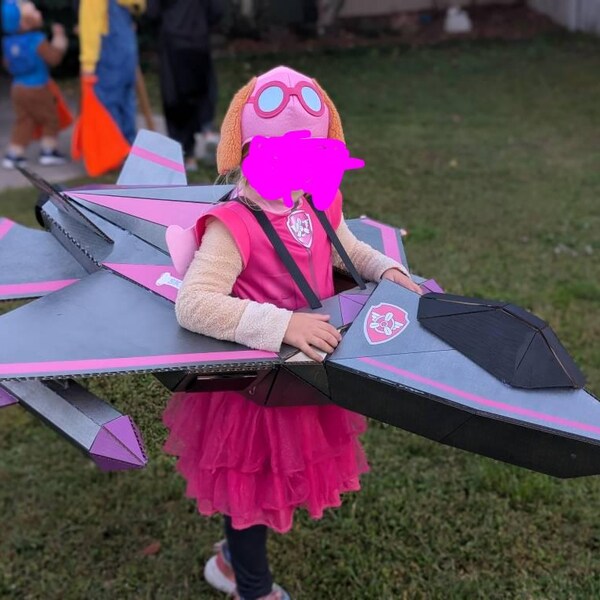 Jet Fighter Kids Costume Digital Templates for Cardboard Build - Etsy