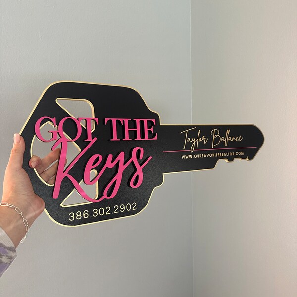 We Got the Keys, Closing Photo Prop, Modern Key Sign for Realtors ...