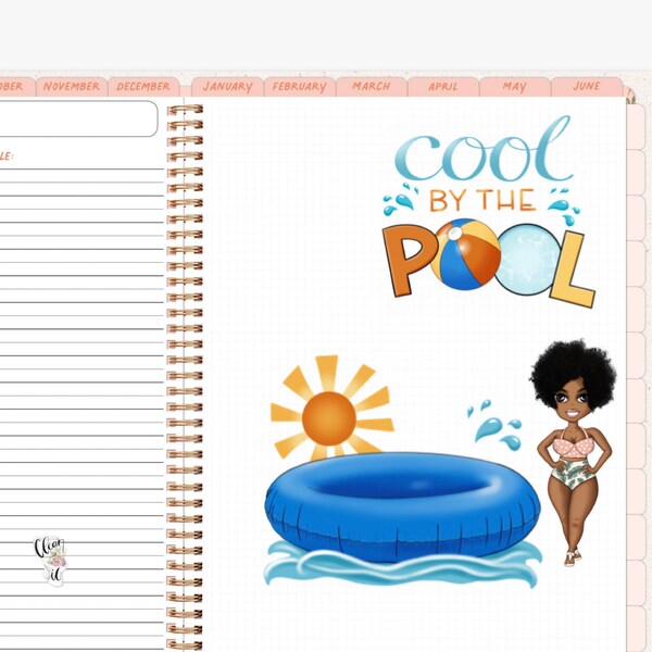 Pool Day, Swimming Digital Planner Stickers, Goodnotes Stickers, Pre ...
