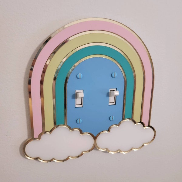 Rainbow Light Switch Plate Cover / Rainbow Decor / Rainbow Wall / Home ...