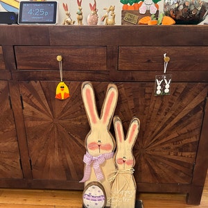 Standing Wood Bunny/3 Ft Tall/primitive Standing Spring Decor/ Rustic ...