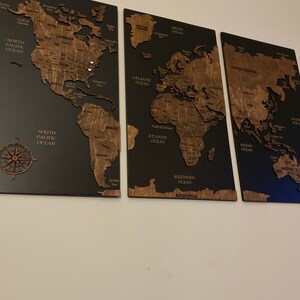 World Map Push Pin Wall Art With FREE Pins Cork World Map | Etsy