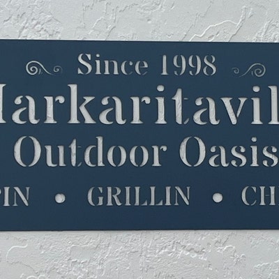 Metal Outdoor Oasis Sign-metal Swimming Pool Sign-metal Backyard Sign ...