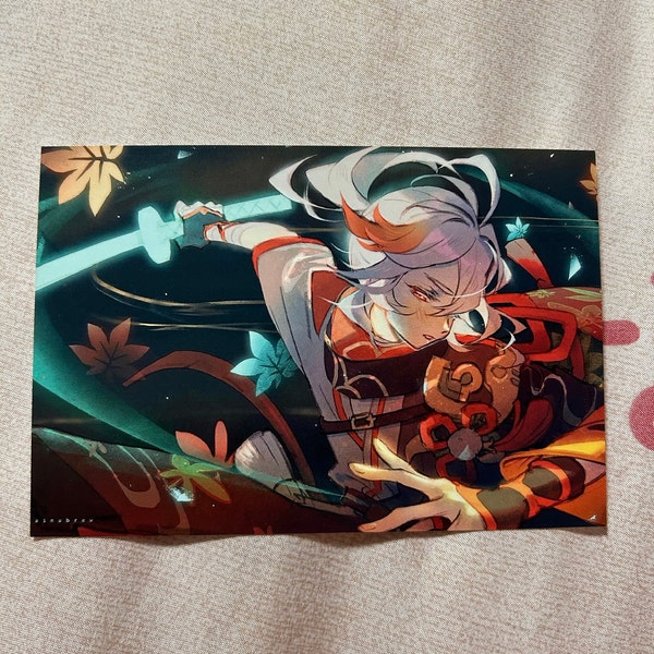 Kazuha (genshin Impact) Autumn Flash || 4"x6" Mini Print, 11"x17 ...