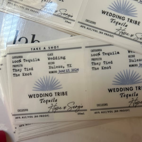 Bachelorette Casamigos Labels 50 Ml | Wife of the Party | Tequila Label ...