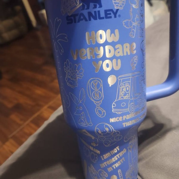Blue Dog Themed Engraved 40 Oz Stanley - Choose Your Color! - Etsy