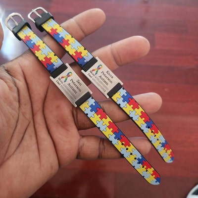 Engraved Medical Bracelet Children's Autism Medical Alert Bracelet Kid ...