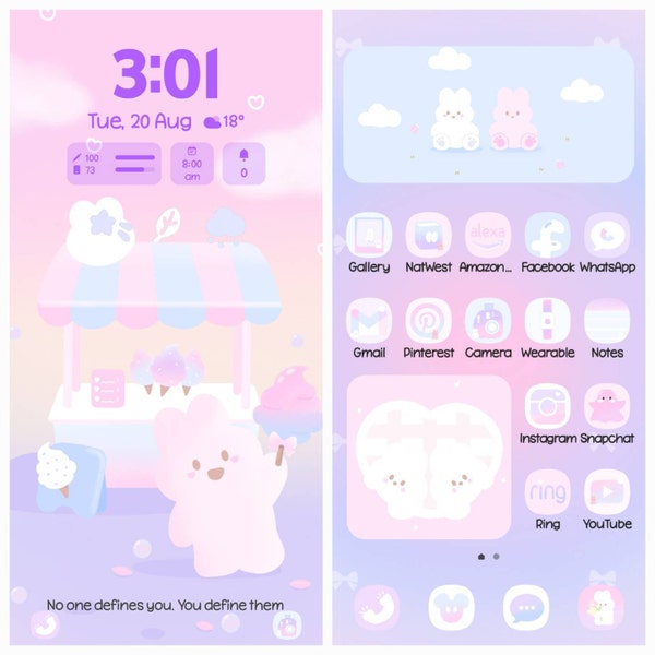 Cute Icons Pack Pastel Icons Cute Phone Theme Aesthetic Phone Theme Ios ...