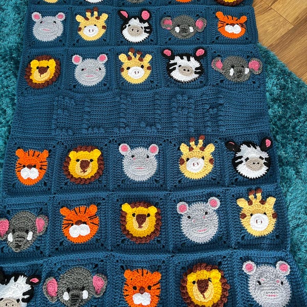 Crochet Duck Square Pattern // Duck Granny Square Motif // Crochet Duck ...